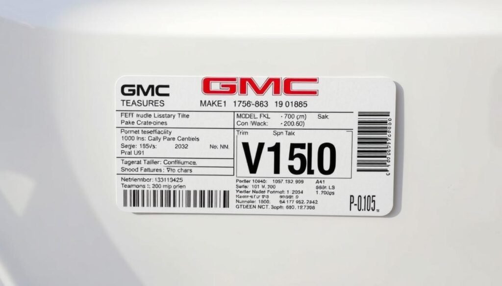 GMC Window Sticker by VIN Lookup Tool