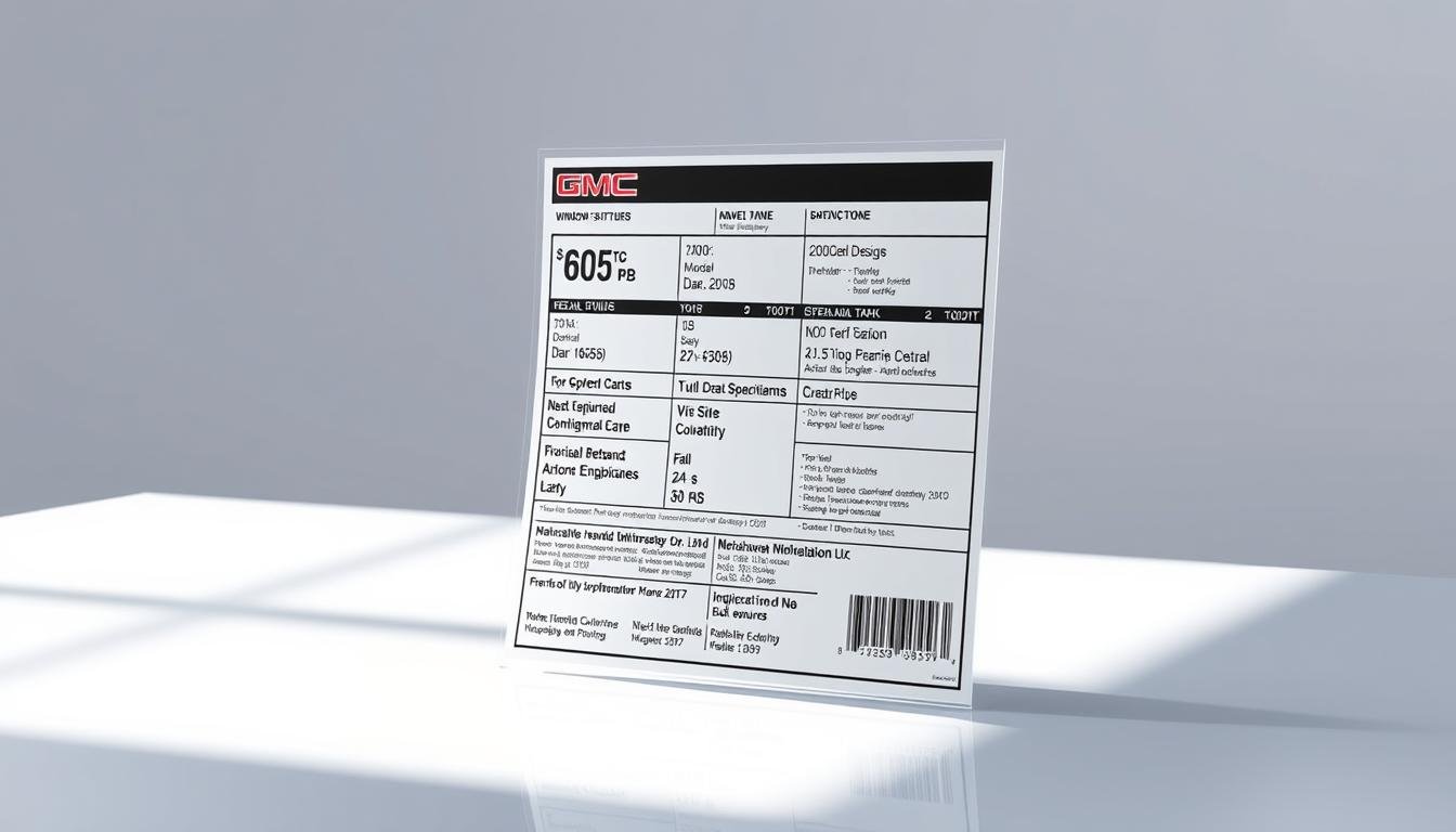 GMC Window Sticker by VIN Lookup Tool