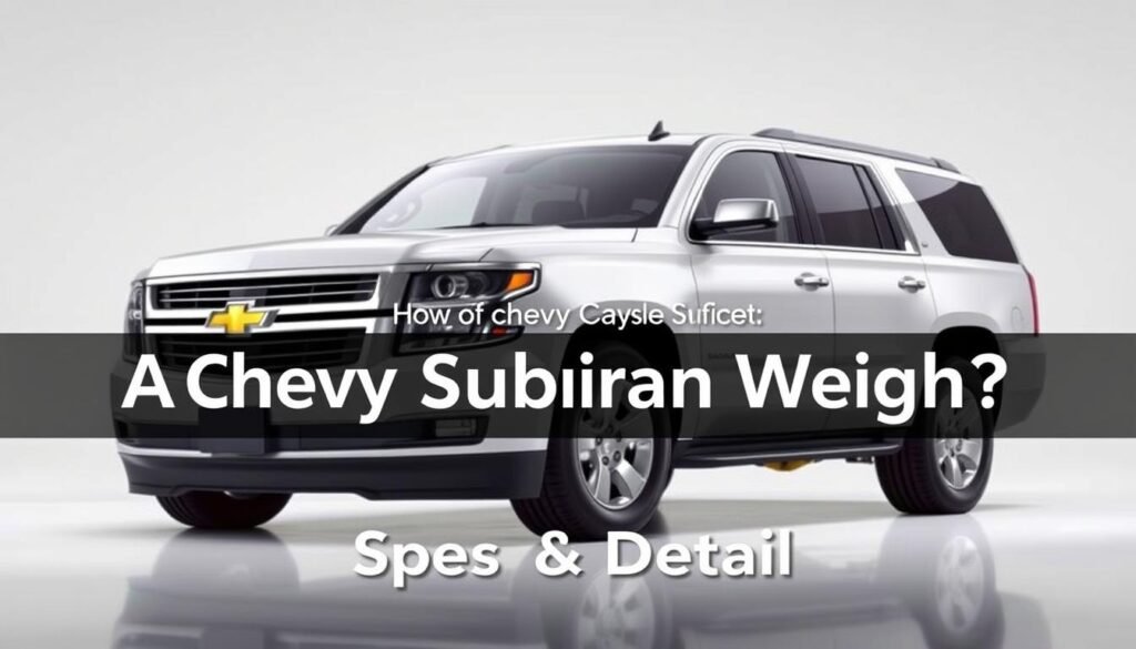 How Much Does A Chevy Suburban Weigh? Better 9 Specs & Details