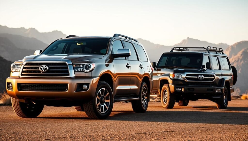 Toyota Sequoia vs Land Cruiser: Compare SUVs